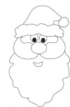 Printable santa face coloring pages for kidsFree Kids Coloring Page