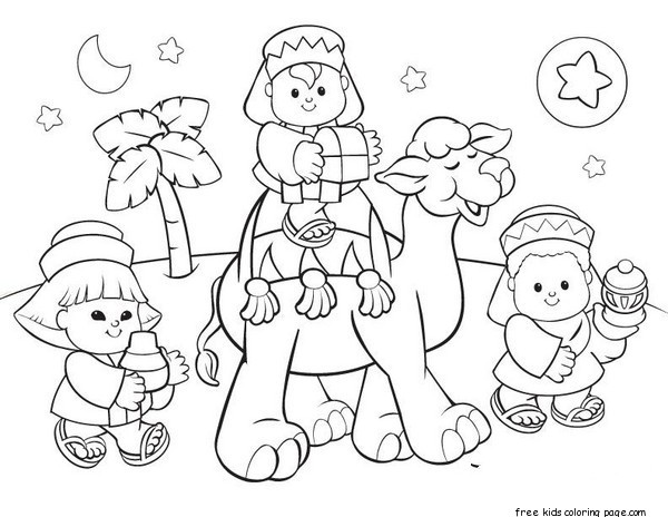 Printable Christmas Picture Of Wise Men Coloring PagesFree Kids 