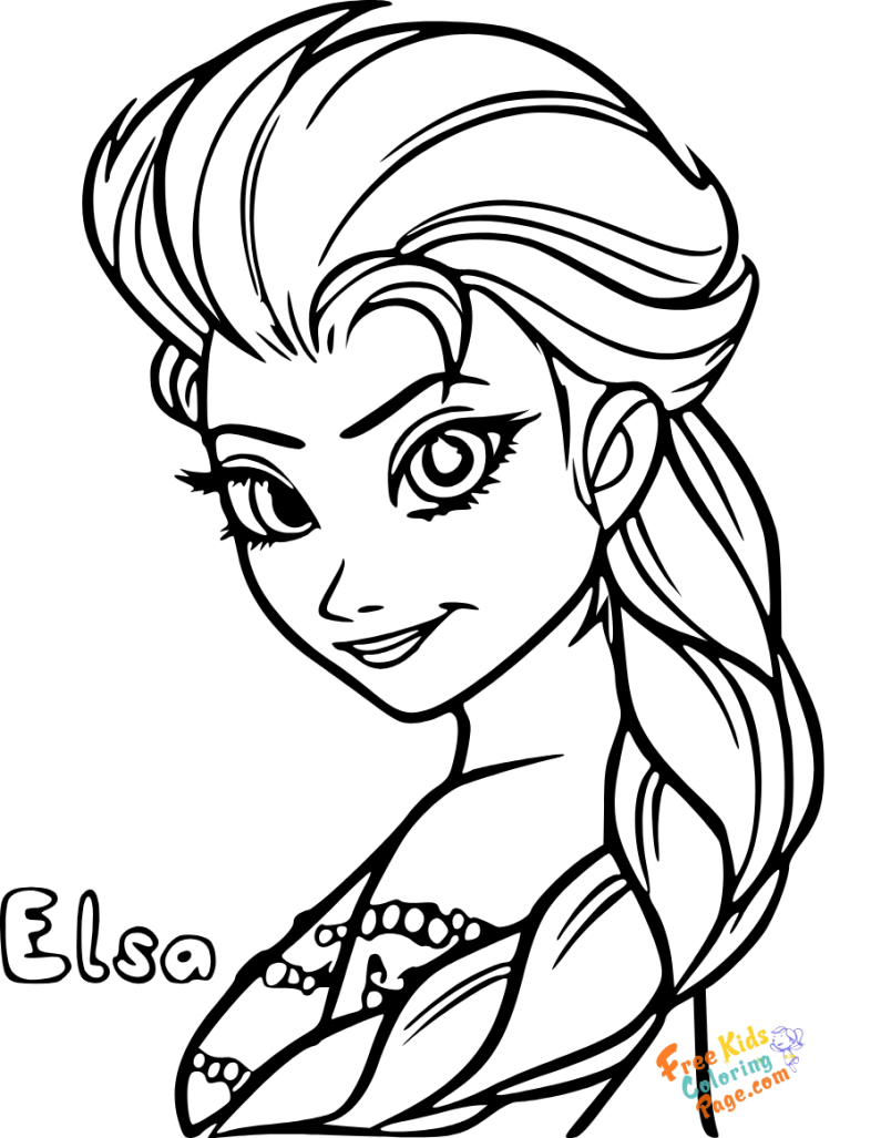Disney frozen elsa the snow queen dress coloring pages – Free Kids ...